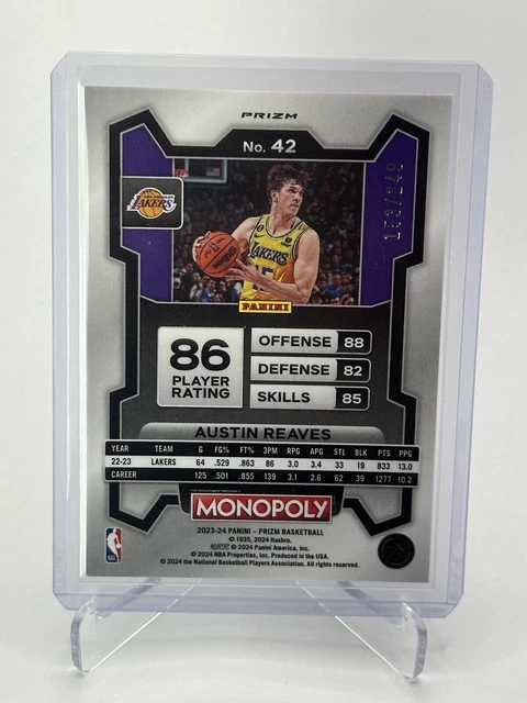 2023-24 PANINI PRIZM Monopoly Austin Reaves Marrone Prizm/249 #42 EUR ...