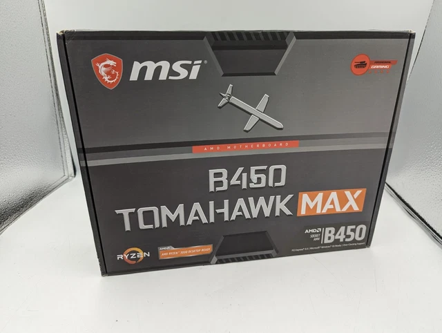MSI B450 TOMAHAWK MAX AMD AM4 Motherboard New Open Box £129.99 ...