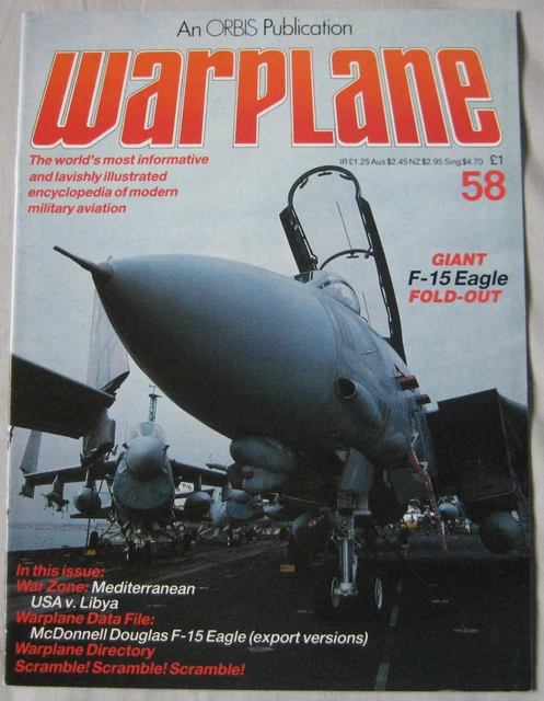 WARPLANE ORBIS MAGAZINE Issue 58 McDonnell Douglas F-15 Eagle Poster £3 ...