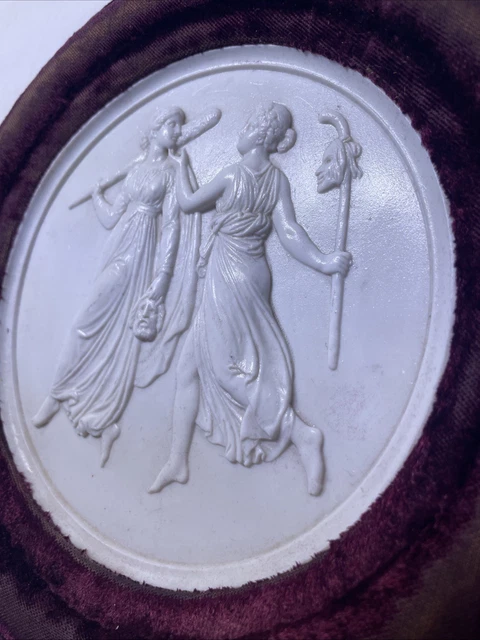 BISCUIT / PORCELAIN Wall Plaque Depicting An Antique Scene - 19th ...