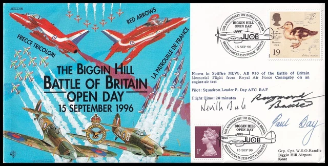 NEVILLE DUKE & RAYMOND BAXTER RAF CC15 Battle of Britain Open Day ...