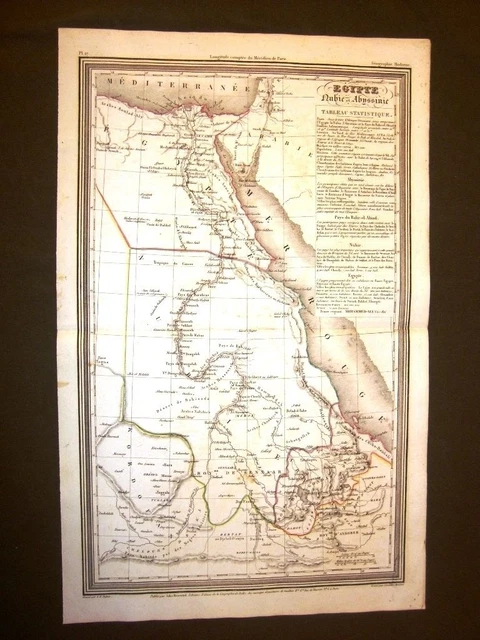 CARTA GEOGRAFICA MAPPA Dufour del 1840 Egitto, Nubia e Abissinia ... CARTA GEOGRAFICA MAPPA Dufour del 1840 Egitto, Nubia e Abissinia ...