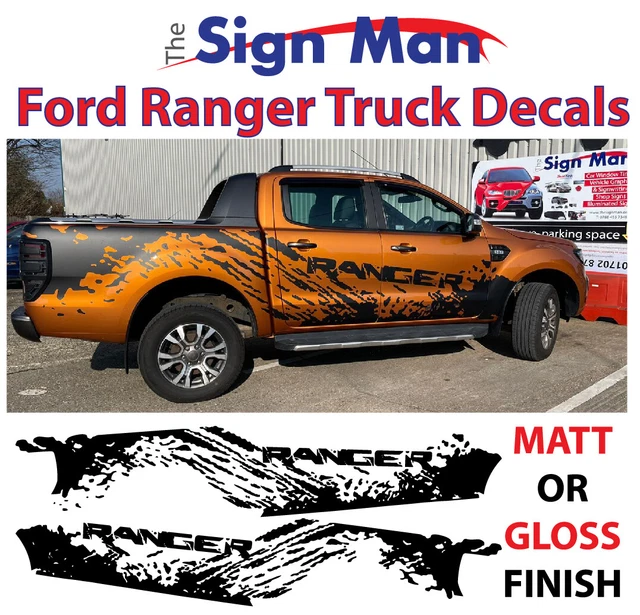 FORD RANGER 2012-2021 truck side decals stickers graphics tyre mud ...