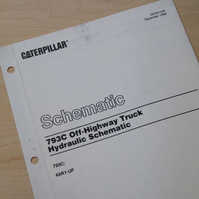CATERPILLAR 793C DESCARGA Camión Hidráulico Esquema Diagram Manual ...