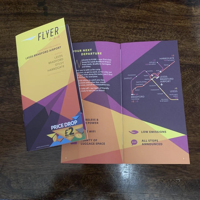 FLYER BUSES (TRANSDEV) timetable for Leeds Bradford Airport routes Sept ...