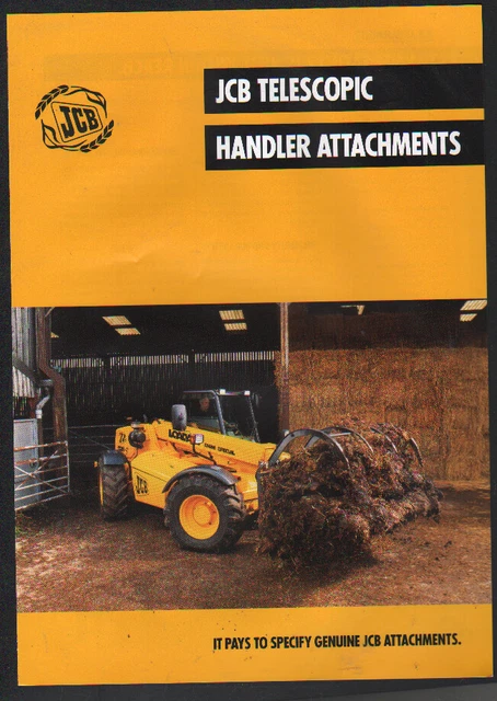 JCB FARM SPECIAL Loadall Telescopic Handler Attachments Brochure ...