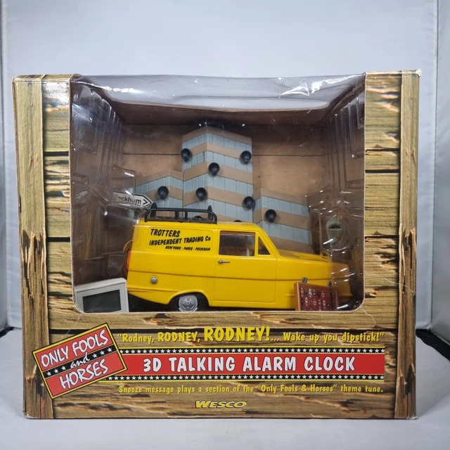 1998 WESCO BBC Only Fools & Horses Reliant Regal Talking Light Up Alarm ...