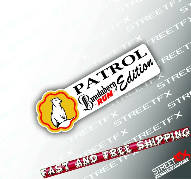 PATROL RUM EDITION Sticker Decal 4x4 4WD Beer Ute Truck Offroad for ...