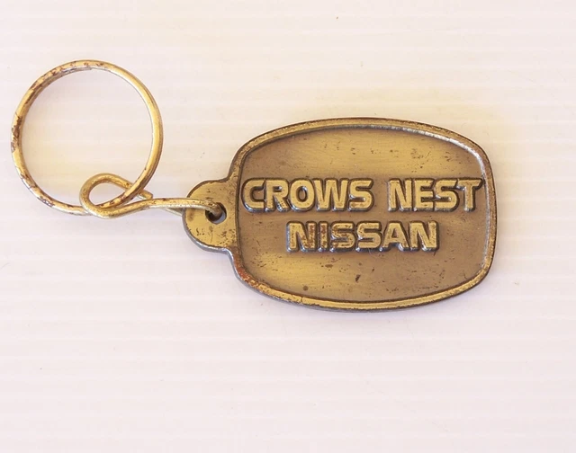 VINTAGE CROWS NEST Nissan Nsw Car Dealership Advertising Metal Keyring ...