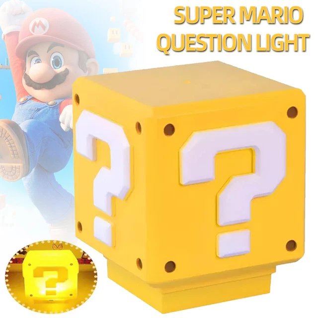 10 CM SUPER Mario Bros Question Mark Brick Night Light up Lamp Nintendo ...