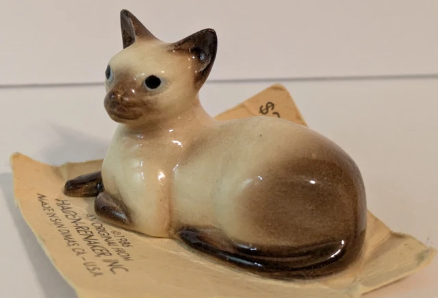 HAGEN-RENAKER SIAMESE CAT Lying Down Figurine w/ Original Card £16.06 ...
