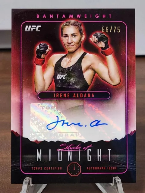 IRENE ALDANA 2024 Topps Midnight UFC Stroke of Midnight Twilight Auto ...