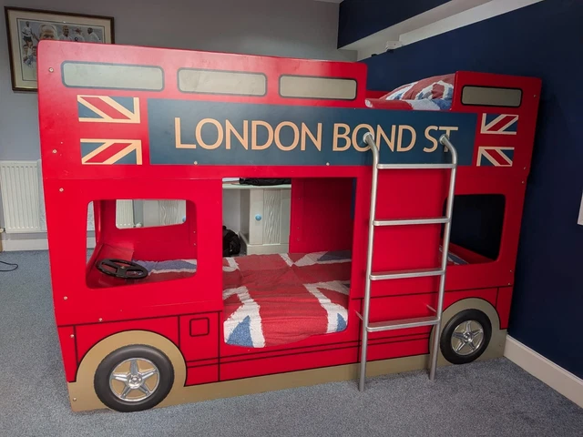 JULIAN BOWEN DOUBLE Decker London Bus Bunk BED, Full Size Single Bed ...