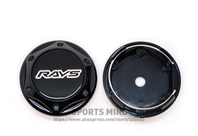 4X68MM RAYS BLACK Decals Wheel Center Caps Emblems Rim Caps Hubcaps EUR ...