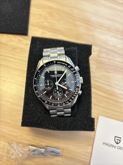 OROLOGIO PAGANI DESIGN PD1701 42mm Speedmaster Luna VK63 Cronografo ...