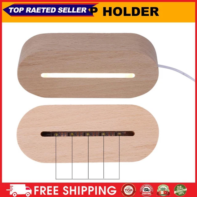 OVAL DISPLAY PEDESTAL - LED Lights Display Base with USB (White Light ...