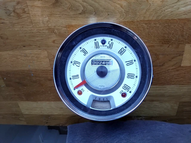 CLASSIC MINI MK1 1 Smiths Silver Face Morris Speedometer Speedo Clock ...