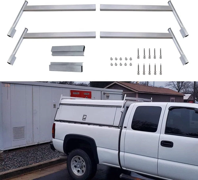 ALUMINUM TRUCK CAP & Topper Ladder Roof Rack for Pickup Camper Shell ...