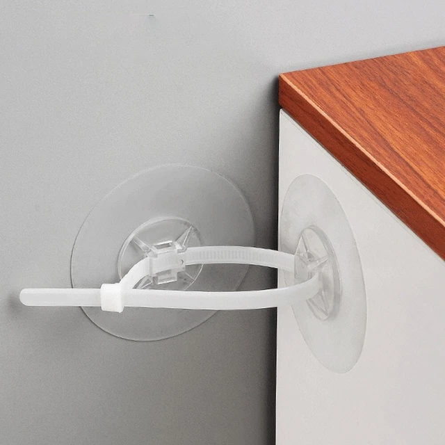 SECURE PUNCH ADHESIVE Fastener Adjustable Cable Ties Wardrobe ...