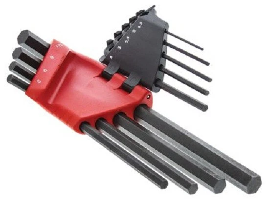 FACOM L-SHAPE HEX KEY SET 83H.JP9A 9-Pieces 1.5-10mm Metric, Long Arm ...