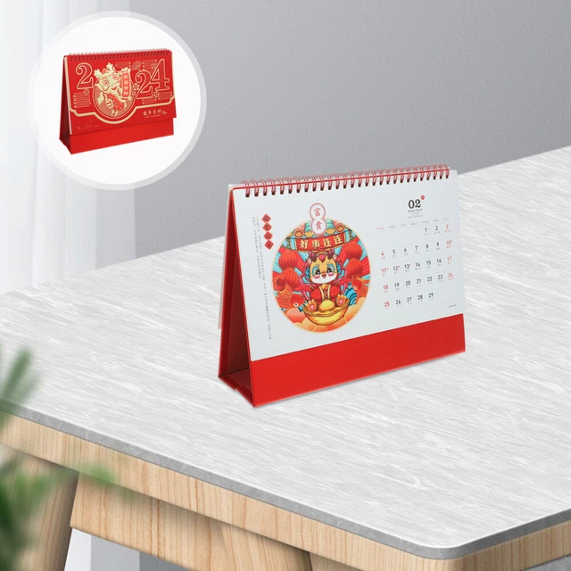 TABLETOP CALENDAR DECORATIVE Monthly Office Desk Decorations £12.67 ...