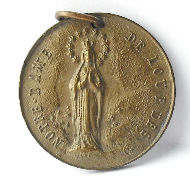 MÉDAILLE RÉPUBLIQUE D'ÉQUATEUR Ecuador ND Lourdes c1920 A J Corbierre ...