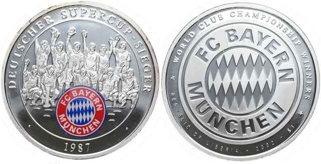 MEDAILLE - FC Bayern München - Deutscher Supercup-Sieger 1987 - UNC EUR 19,99 - PicClick DE