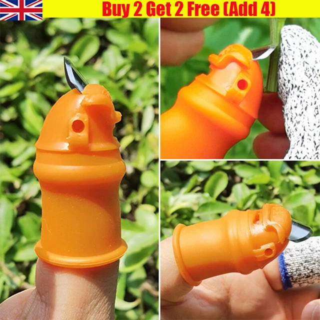 GARDEN SILICONE THUMB Knife, Universal Finger Cutter Vegetable ...