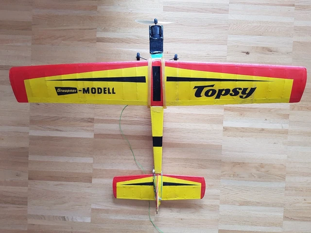 GRAUPNER TOPSY Rarität 70er-Jahre RC Flugmodell elektrisch *** EUR 66 ...