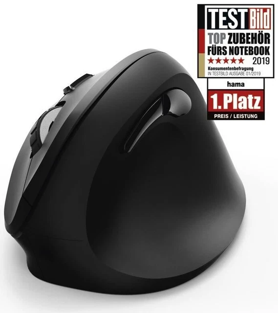 HAMA EMW-500 VERTIKALE, ergonomische Funkmaus, kabellose Funk-Maus ...
