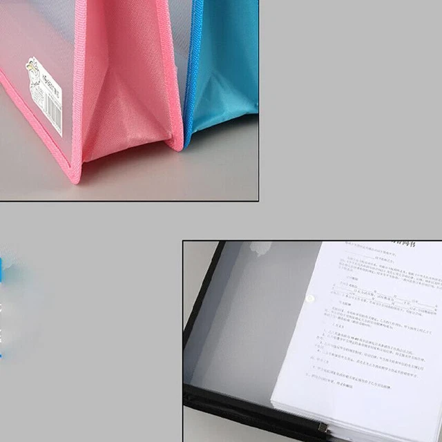 A3/A4 DOCUMENT BAG Plastic Clear Wallet Seal File Folder Envelope ...
