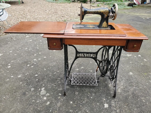 MACHINE À COUDRE SINGER ancienne escamotable - Modèle 1908 EUR 200,00 - PicClick FR