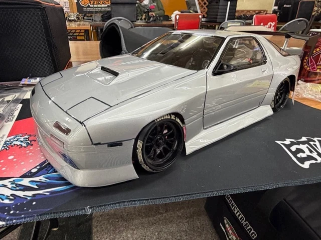TOPLINE MAZDA RX-7 FC3S Painted Body Shell GT Wing Mirrors 1/10 RC Body ...