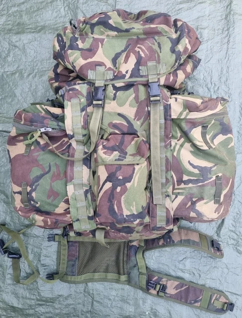 GENUINE BRITISH ARMY Bergen Rucksack Dpm Irr Long Back 120L Pouches ...