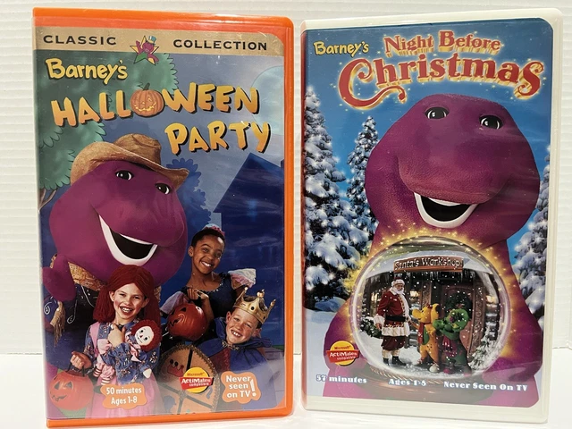 BARNEY HALLOWEEN PARTY & Night Before Christmas VHS £8.97 - PicClick UK