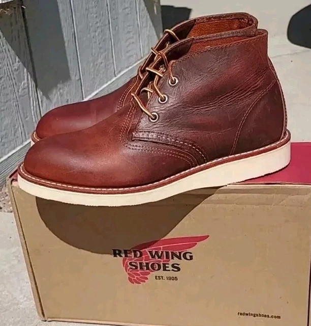 RARE DISCONTINUED RED Wing 3137 Chukka Boots Copper Rough & Tough Size ...