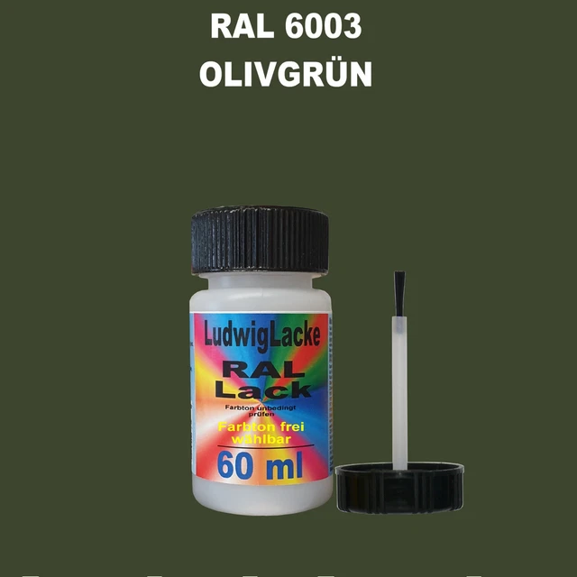 RAL PEINTURE AVEC Pinceau Ral 6003 Vert Olive 60ml Brillant Lackpen ...