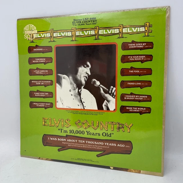 ELVIS PRESLEY ‎ELVIS Country I'm 10,000 Years Old Vinyl LP US 1975 ...
