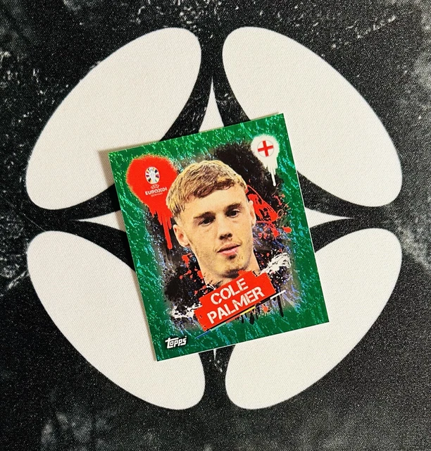 TOPPS UEFA EURO 2024 Sticker - Cole Palmer ENG3 Green Parallel ...