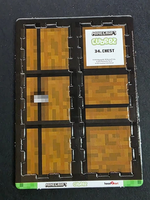 WOOLWORTHS 2025 MINECRAFT Cubeez #34. Chest - Cardboard Mailer $4.99 ...