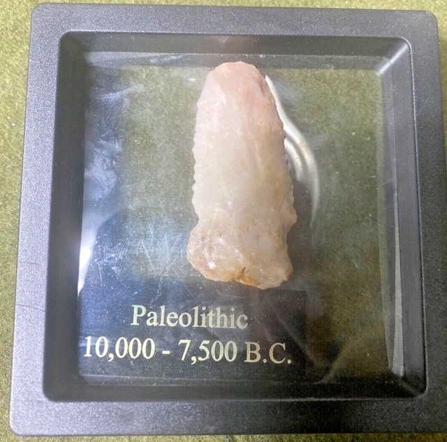 PALEOLITHIC ARROWHEAD IN Sealed Display 10,000-7,500 Bc $40.00 - PicClick