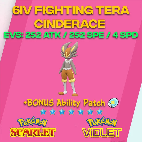 SHINY 6/6IV FLUTTER Mane TERA RAID CINDERACE COUNTER POKEMON SCARLET ...