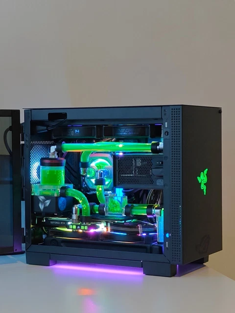 RAZER TOMAHAWK MINI-ITX -Water Cool Gaming PC ( i7-13th_RTX 3090_32GB DDR5 ) £1,695.00 - PicClick UK