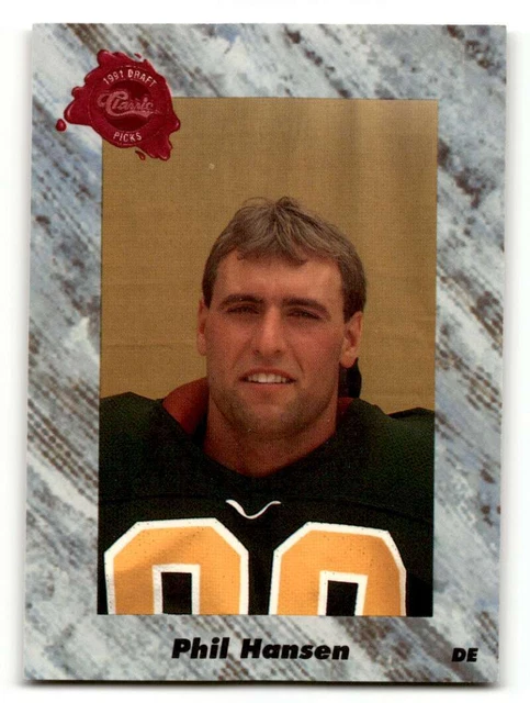 1991 CLASSIC DRAFT Picks #147 Phil Hansen Buffalo Bills football Ca ID ...