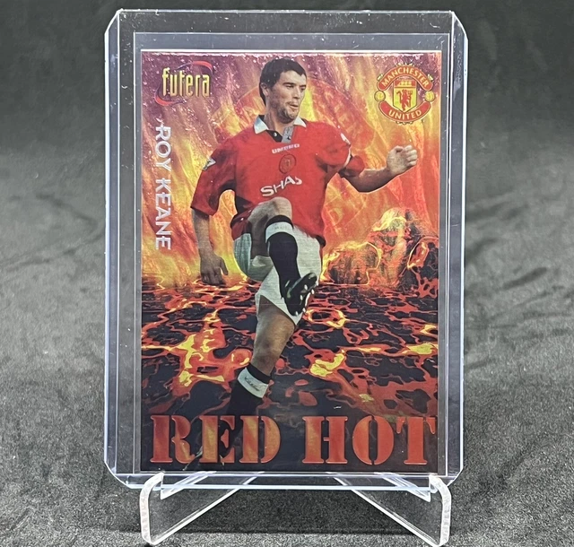 ROY KEANE 1998 Futera Red Hot Soccer Card MANCHESTER UNITED #RH1 #/8000 ...