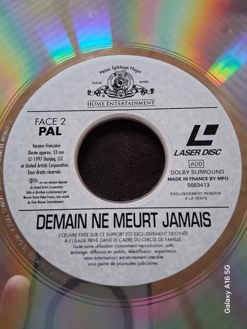 LASERDISC 📀 DEMAIN ne meurt jamais 007 📀 ( PAL ) 1 disque EUR 1,00 ...