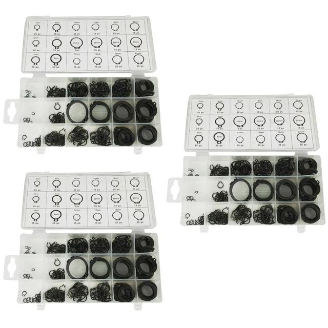 900 PCS EXTERNAL Snap Ring Assortment Kit Set Circlip 18 Sizes ...