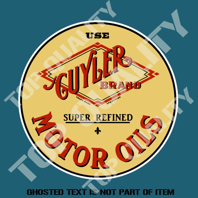 VINTAGE CUYLER MOTOR OIL Decal Sticker Vintage Retro Mancave Hot Rod ...