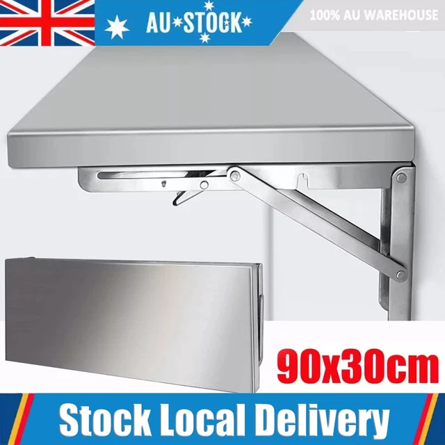 STAINLESS STEEL FOLDING Concession Wall Mounted Table Shelf Serving ...