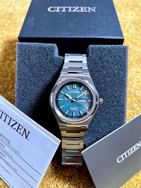 CITIZEN ECO-DRIVE “ZENSHIN” Titanium Integrated Bracelet Watch Ref ...